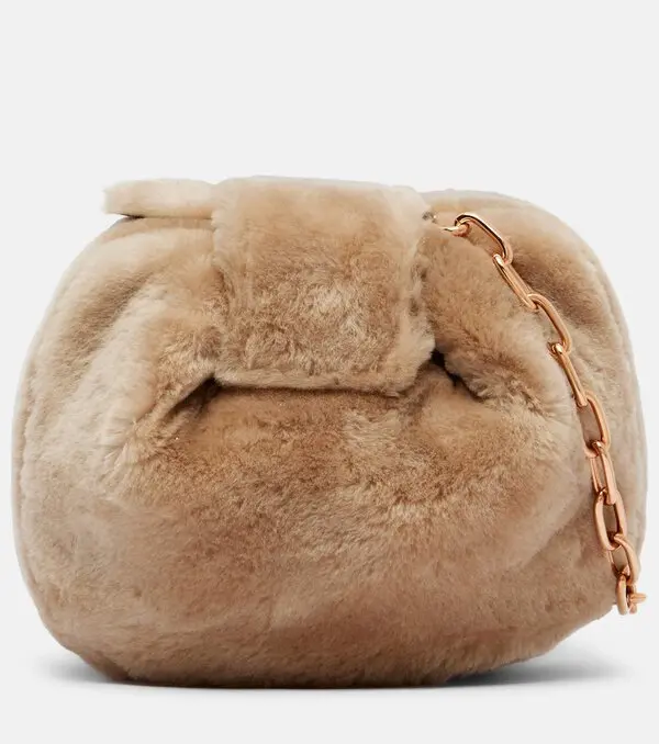 Gabriela Hearst Demi Small Shearling Clutch