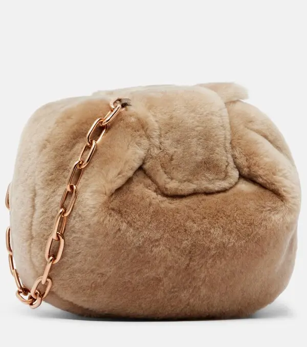 Gabriela Hearst Demi Small Shearling Clutch