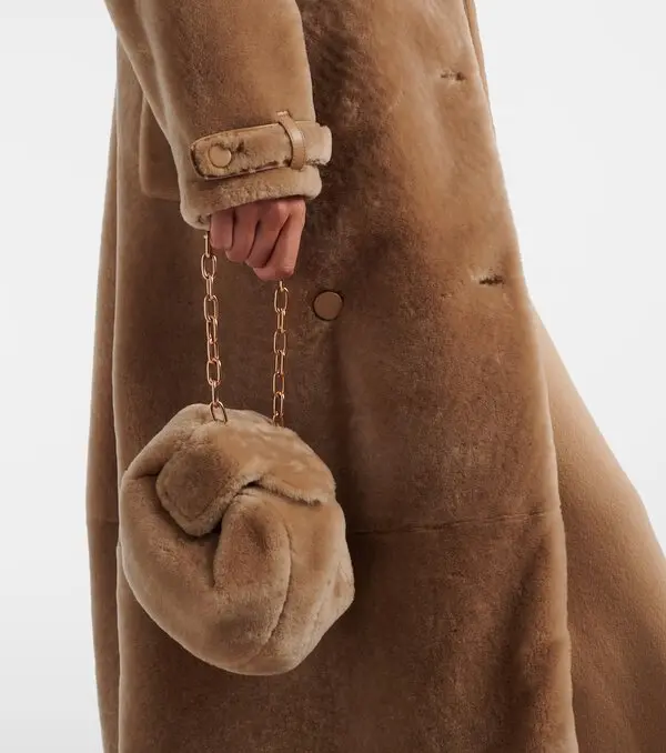 Gabriela Hearst Demi Small Shearling Clutch