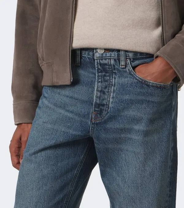 FRAME Faded Straight Jeans