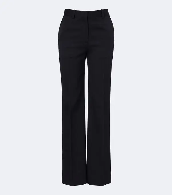Acne Studios Wool Straight Leg Trousers - Black