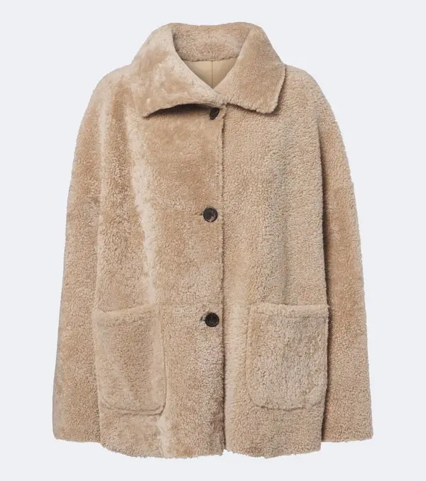 ARMA Isabella Reversible Shearling Jacket - Beige