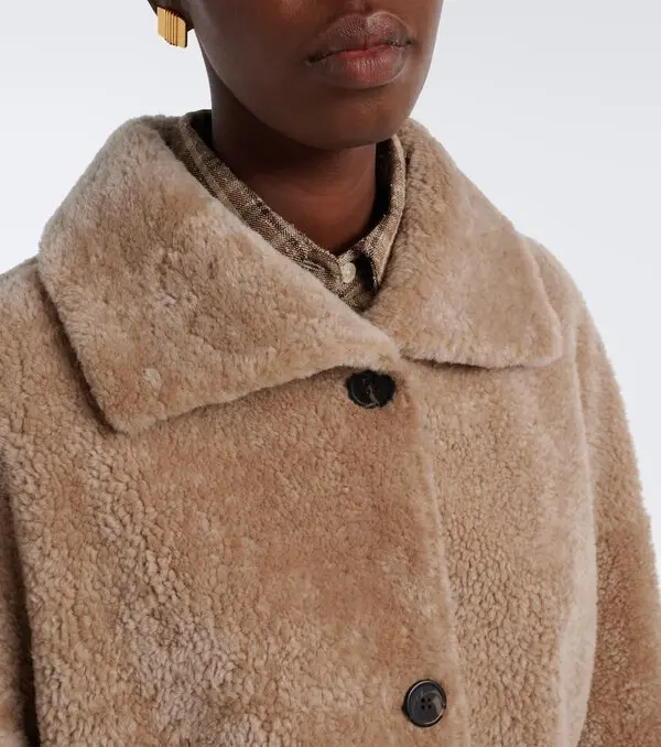 ARMA Isabella Reversible Shearling Jacket - Beige
