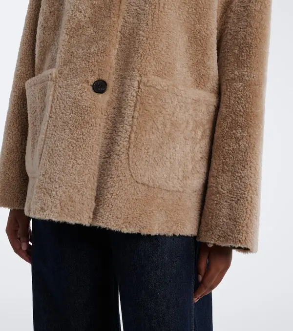 ARMA Isabella Reversible Shearling Jacket - Beige