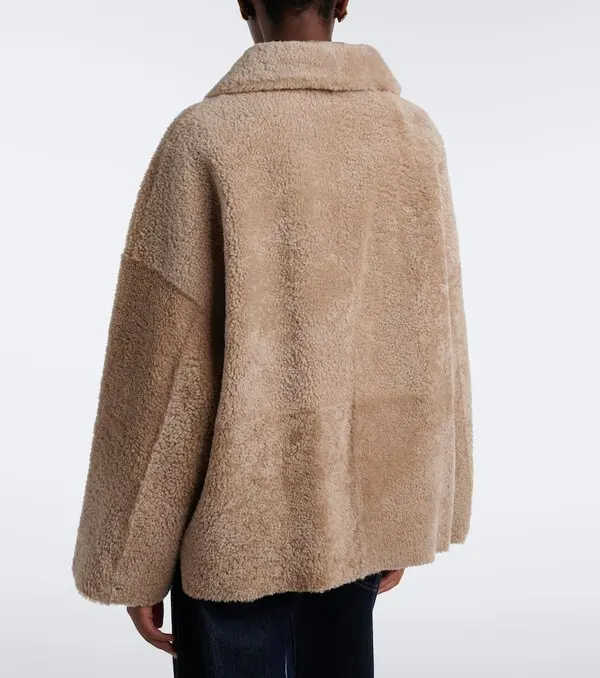 ARMA Isabella Reversible Shearling Jacket - Beige