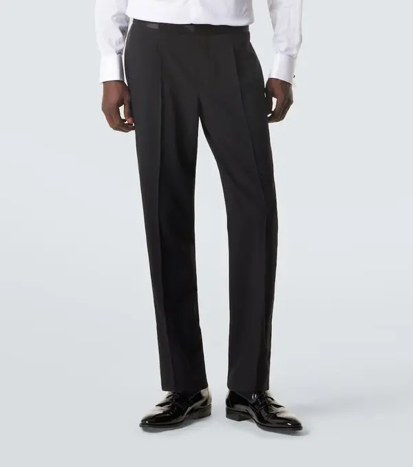 Giorgio Armani Virgin Wool Tuxedo Pants