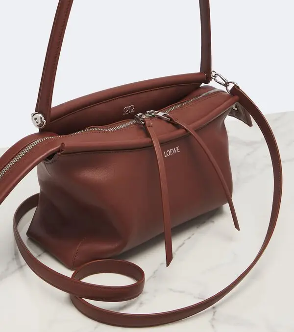 Loewe Whisker Small Leather Shoulder Bag - Brown