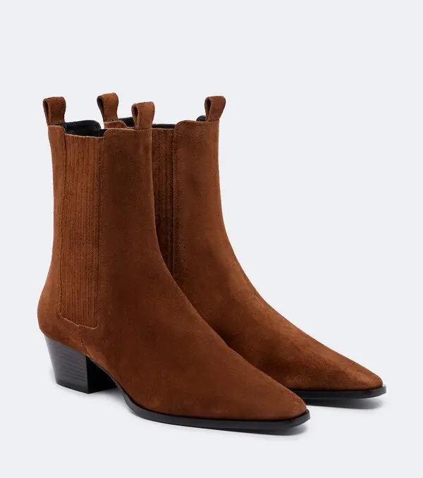 AeydĒ Agata Suede Ankle Boots - Brown