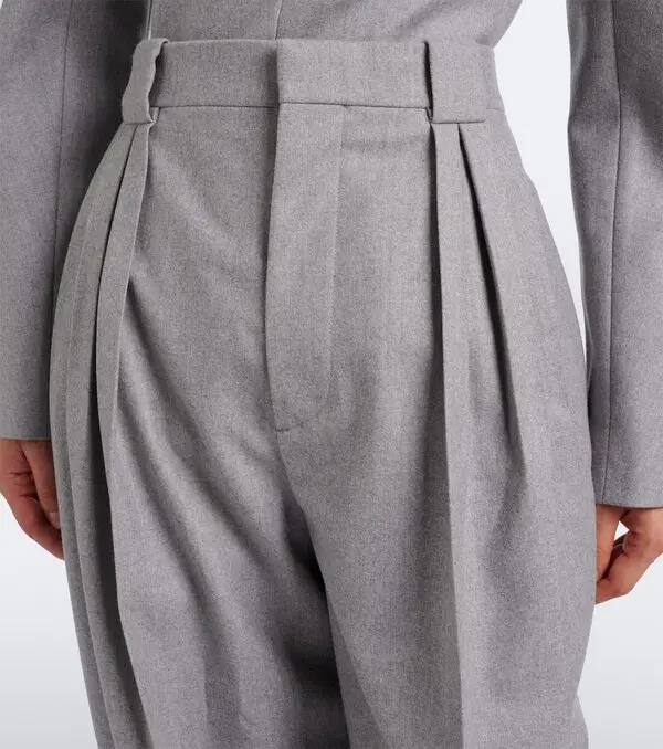 Bottega Veneta Pleated Wool Wide-leg Trousers