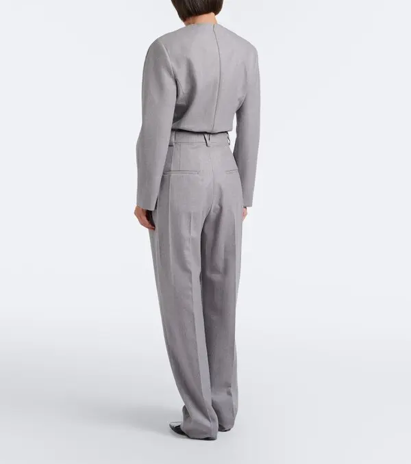 Bottega Veneta Pleated Wool Wide-leg Trousers