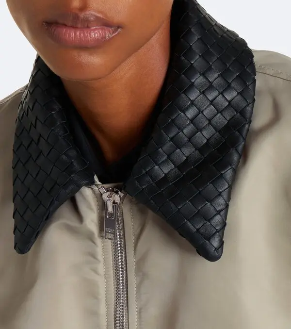 Bottega Veneta Leather-trimmed Blouson Jacket