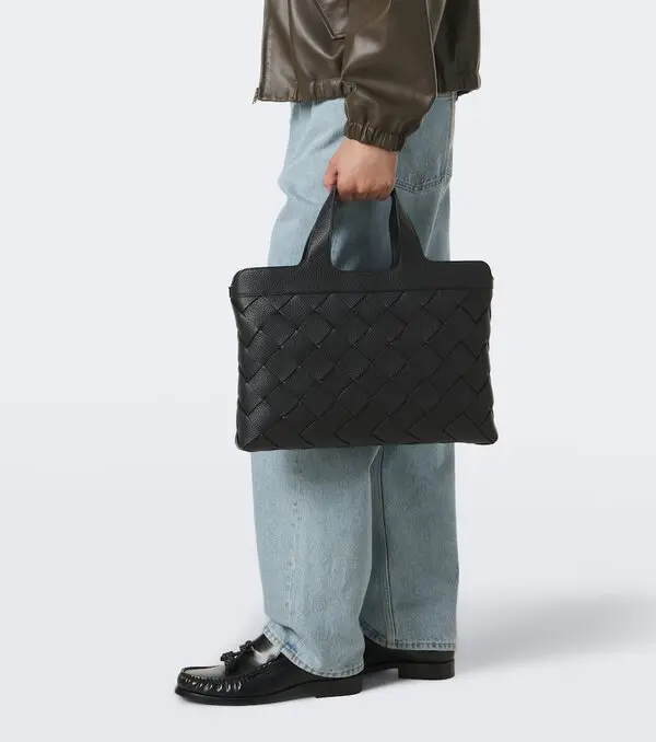 Bottega Veneta Diago Intrecciato Leather Briefcase