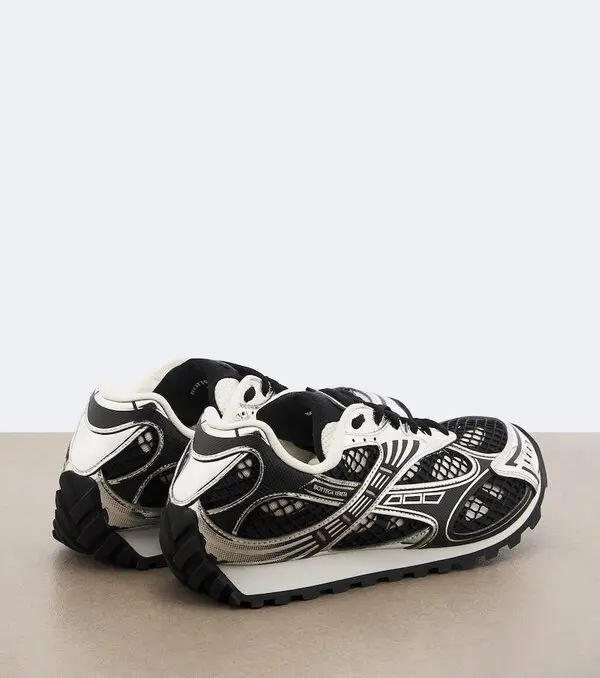 Bottega Veneta Orbit Metallic Sneakers - Silver
