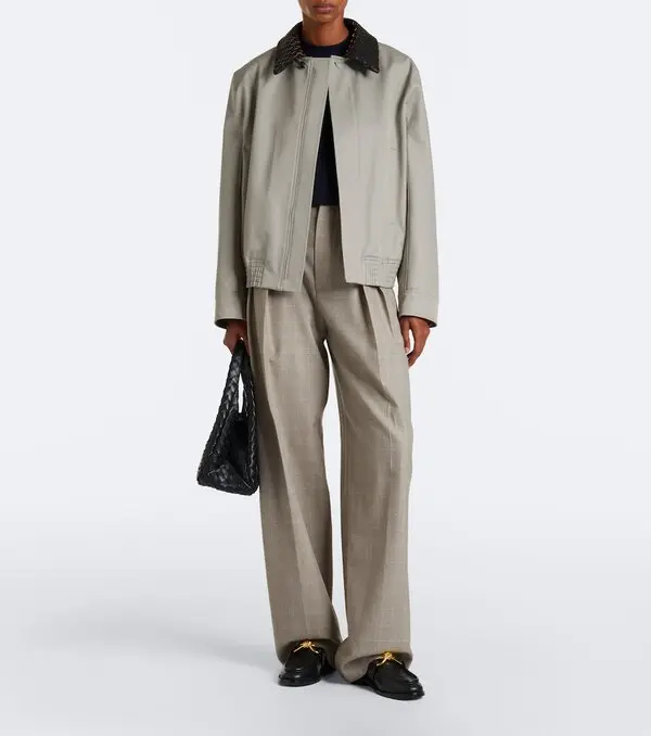 Bottega Veneta Intrecciato Cotton Blouson Jacket