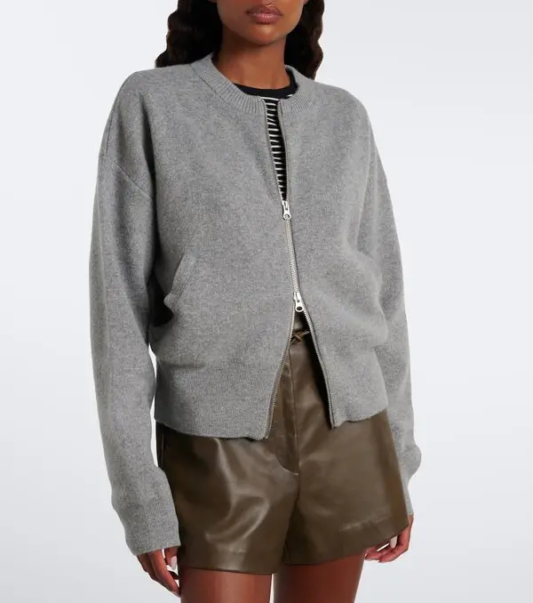 Extreme Cashmere N°478 Xtra Fun Cashmere Zip-up Cardigan - Grey