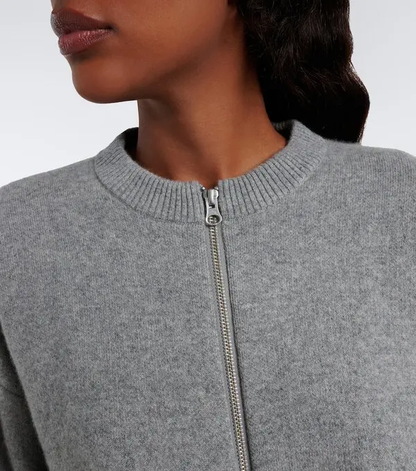 Extreme Cashmere N°478 Xtra Fun Cashmere Zip-up Cardigan - Grey