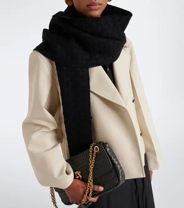 Bottega Veneta Intrecciato Cashmere Scarf