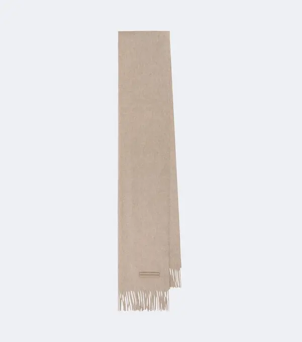 Zegna Fringed Cashmere Scarf - Beige