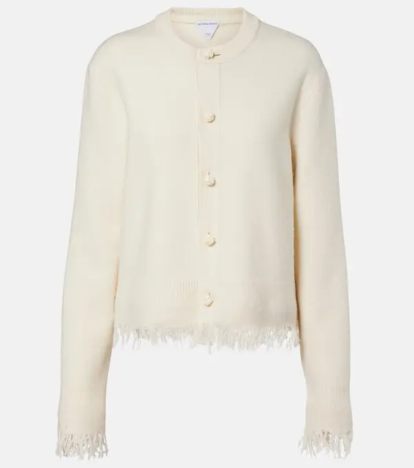 Bottega Veneta Fringed Wool Cardigan