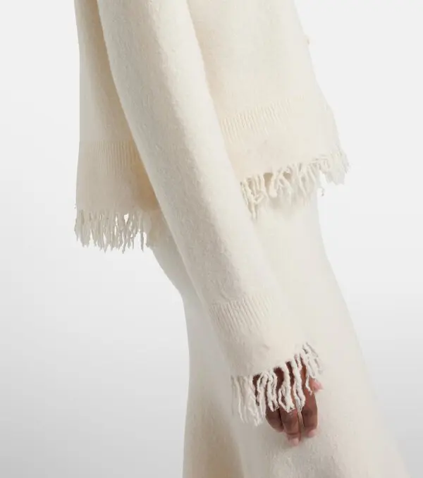 Bottega Veneta Fringed Wool Cardigan