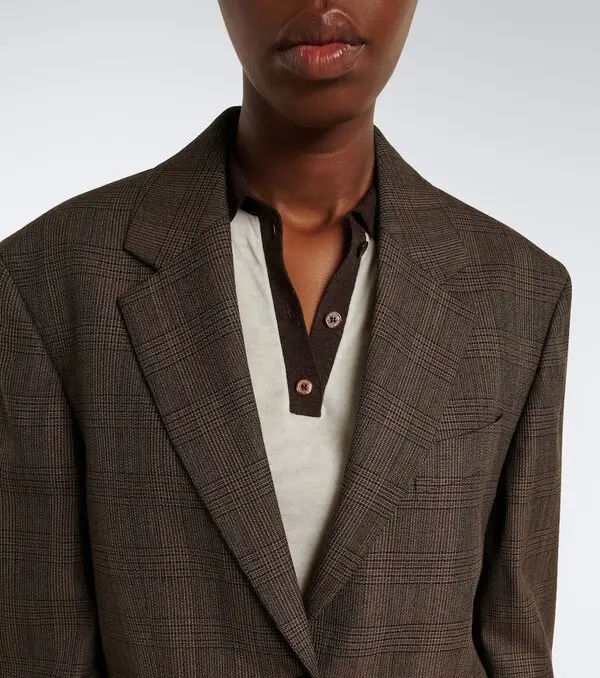 Acne Studios Checked Wool-blend Blazer
