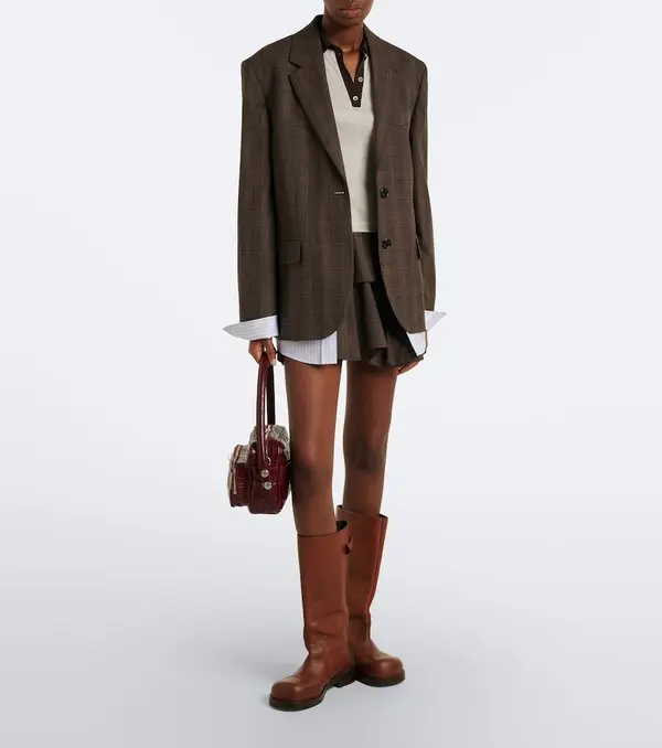 Acne Studios Checked Wool-blend Blazer
