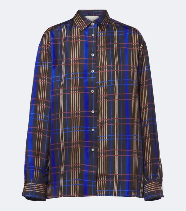 Asceno Maya Checked Silk Shirt - Multicoloured