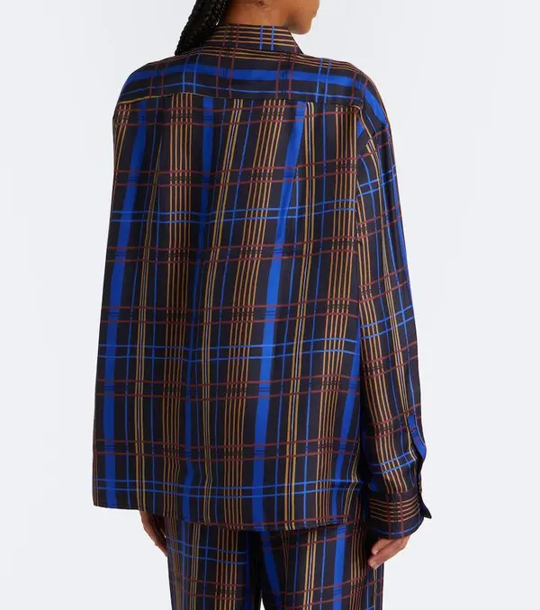 Asceno Maya Checked Silk Shirt