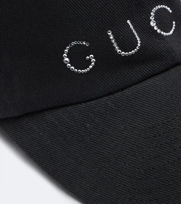 Gucci Embellished Logo Cotton-blend Baseball Cap