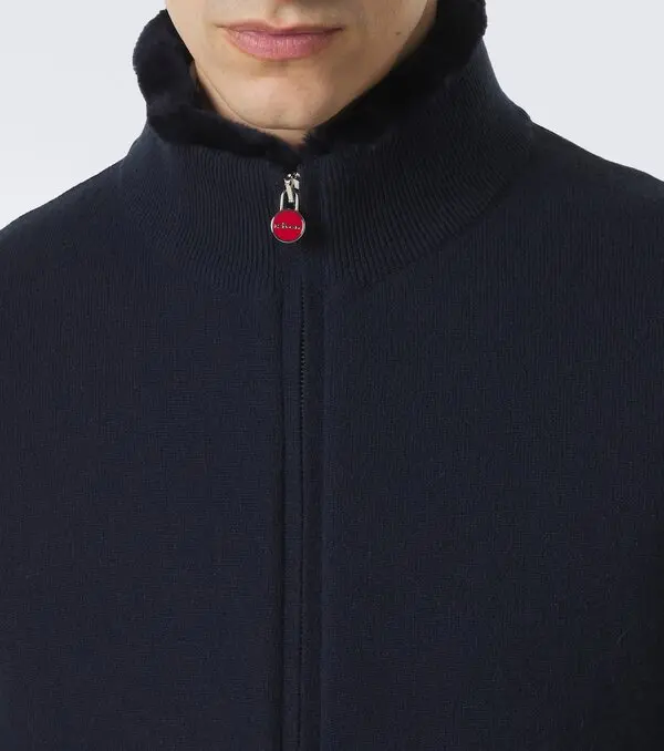Kiton Shearling-lined Cashmere Cardigan