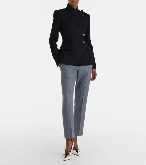 Alexander McQueen Wool And Mohair Tweed Jacket