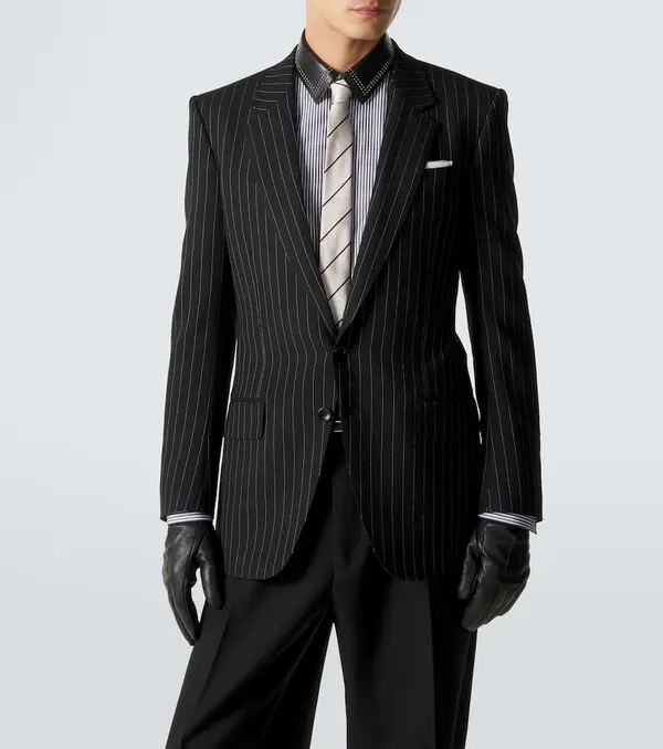 TOM FORD Striped Wool Twill Blazer