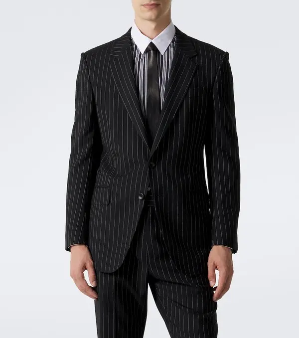 TOM FORD Striped Wool Twill Blazer