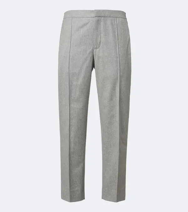 Zegna Wool, Silk, And Cashmere Trousers - Grey