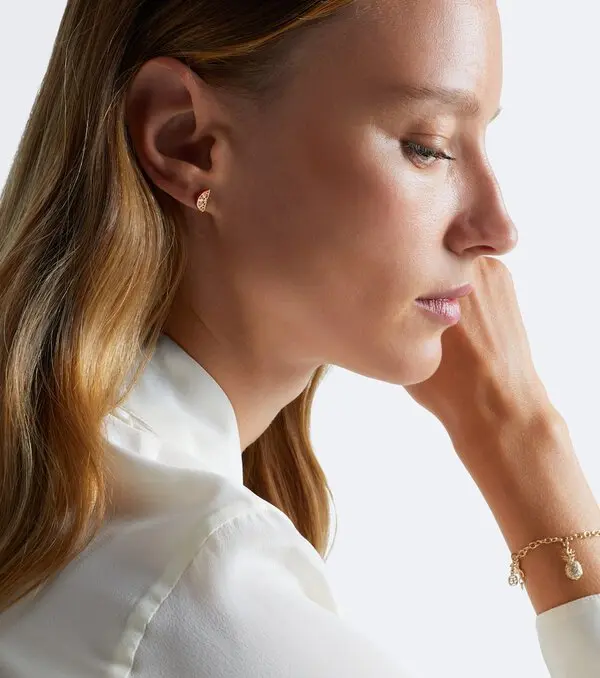SYDNEY EVAN Orange 14kt Earrings With Sapphires