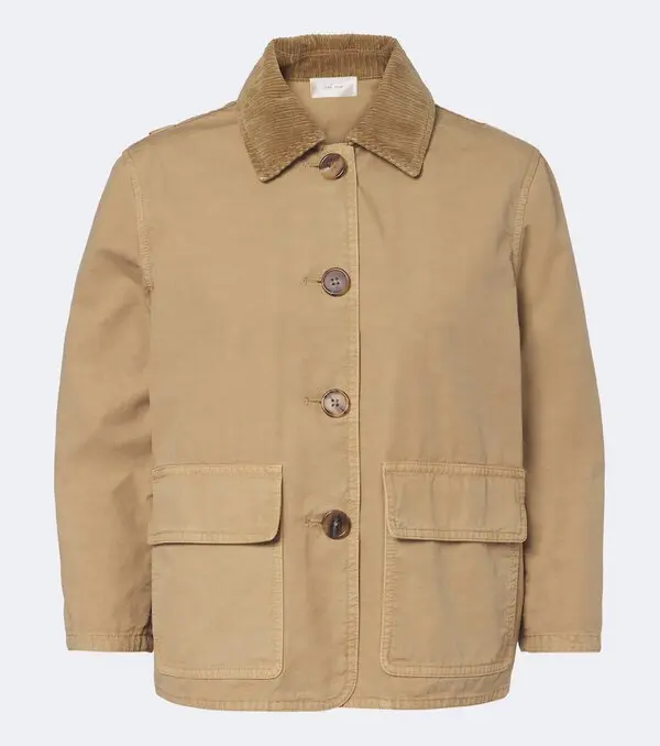 THE ROW Benka Corduroy-trimmed Cotton Jacket - Beige