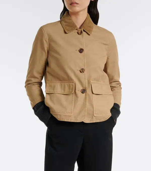 THE ROW Benka Corduroy-trimmed Cotton Jacket