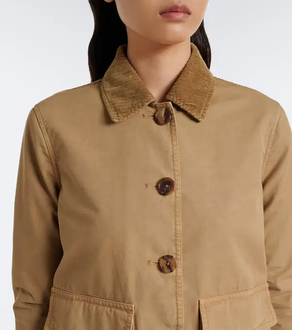 THE ROW Benka Corduroy-trimmed Cotton Jacket