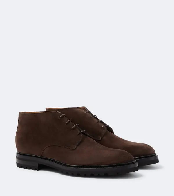 Kiton Suede Desert Boots - Brown