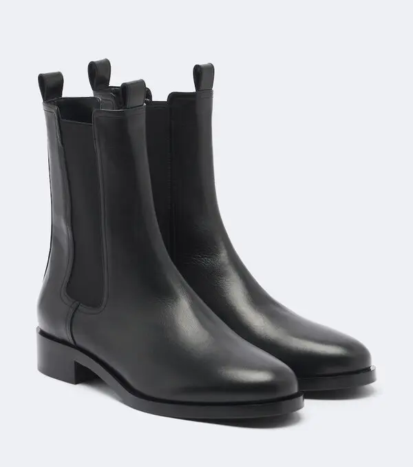 AeydĒ Caspar Leather Chelsea Boots - Black