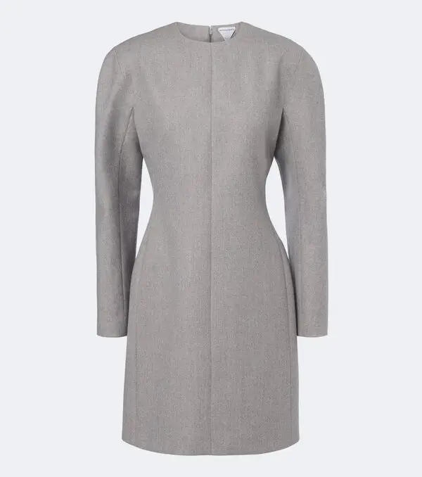 Bottega Veneta Wool Minidress - Grey