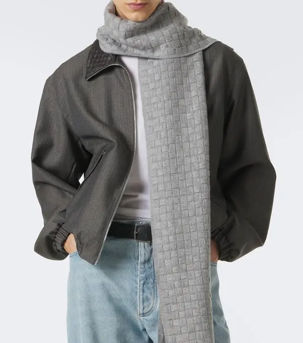 Bottega Veneta Intrecciato Cashmere Scarf