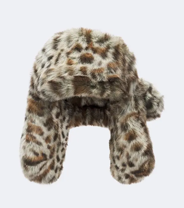 Ruslan Baginskiy Leopard-print Aviator Hat - Multicoloured