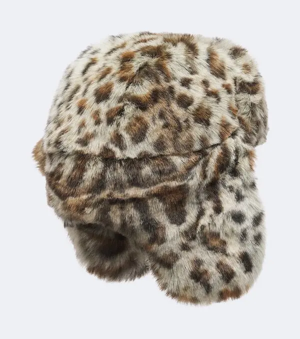 Ruslan Baginskiy Leopard-print Aviator Hat