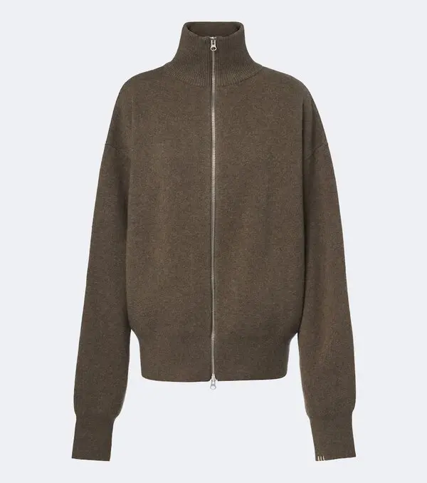 Extreme Cashmere N°319 Xtra Out Cashmere Zip-up Sweater - Green