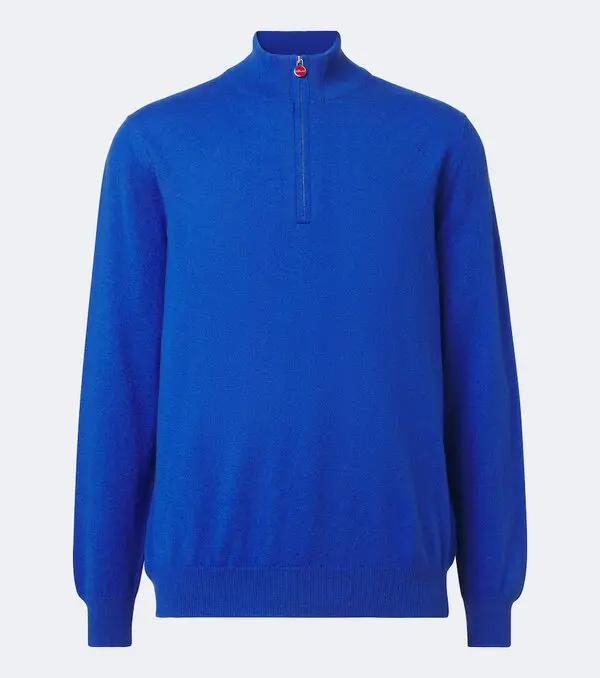 Kiton Cashmere Half-zip Sweater - Blue