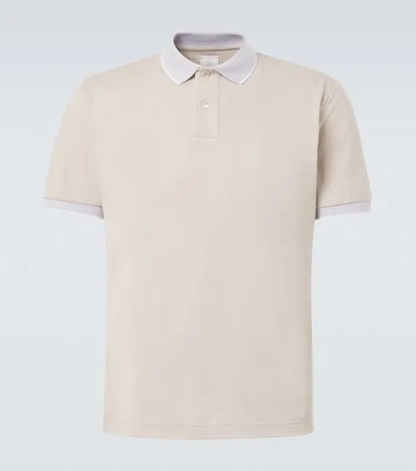 Eleventy Cotton Piqué Polo Shirt - Beige