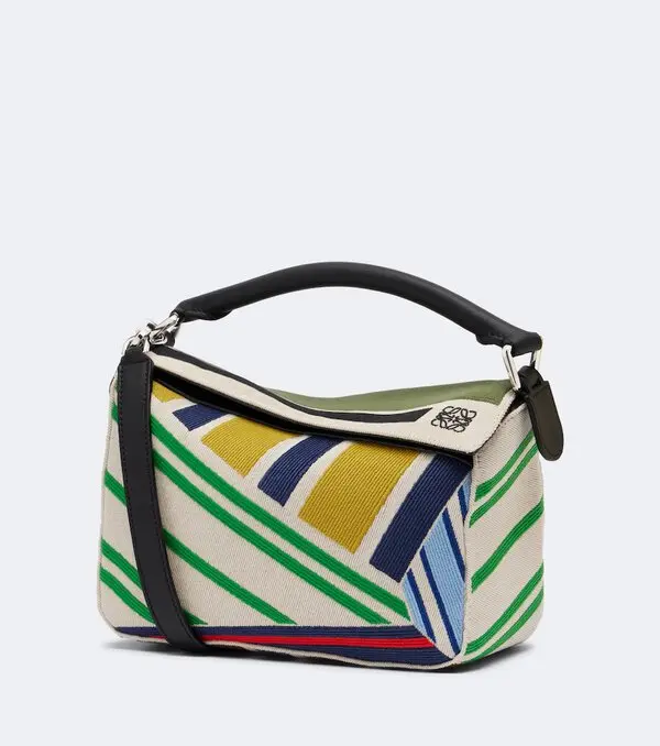 Loewe Puzzle Small Striped Top-handle Bag - Multicoloured