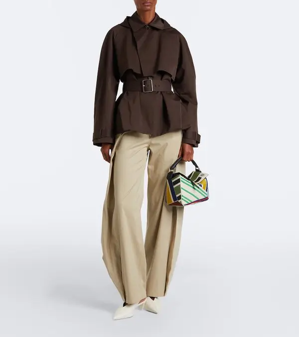 Loewe Puzzle Small Striped Top-handle Bag