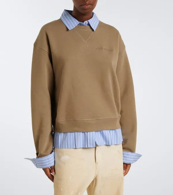 Acne Studios Layered Cotton Jersey Sweatshirt